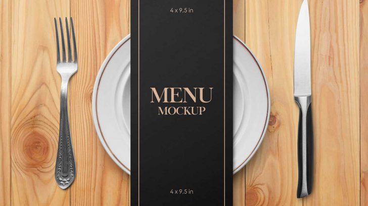 Free Tri-Fold Restaurant Food Menu Mockups 3 PSD Set PsFiles