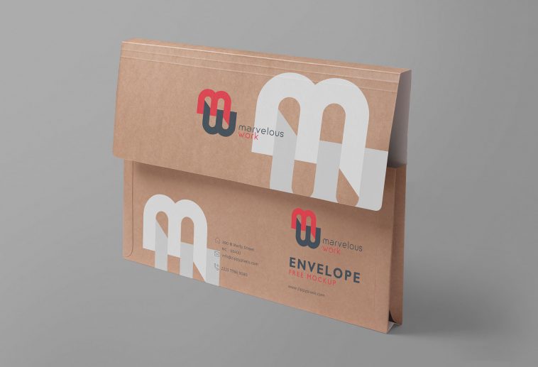 Free Free Flap Folder Mockup PSD - PsFiles