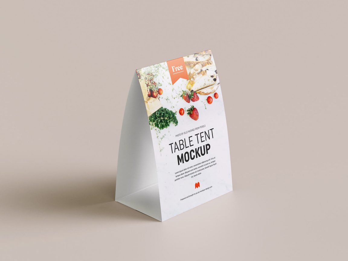 Free Table Tent Menu Card Mockup 5 PSD Templates - PsFiles