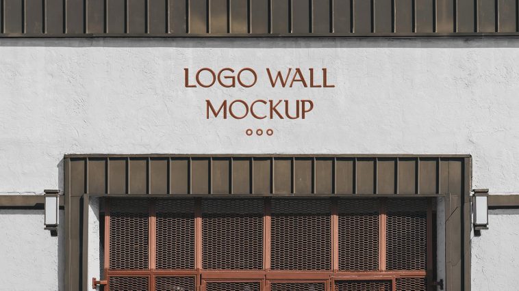 Wall Sign Logo Mockup PSD - Free PSD Mockups | PsFiles