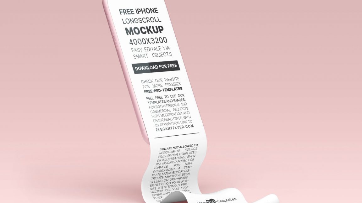 Free Free iPhone XS Longscroll Mockup PSD - Free Device Mockup | PsFiles