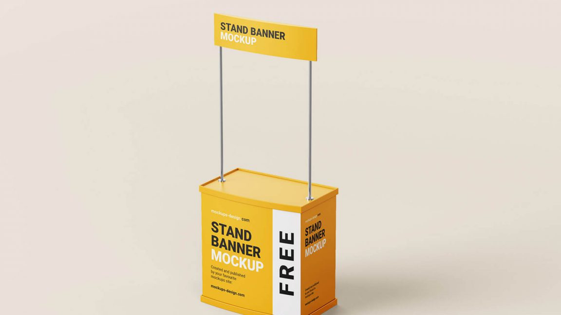 Free Promo Stand Mockup 3 Set - PsFiles