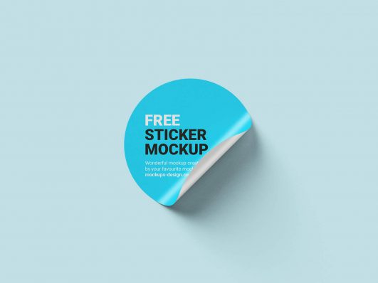Free PSD 6 Free Round Sticker Mockups PSD Files - PsFiles