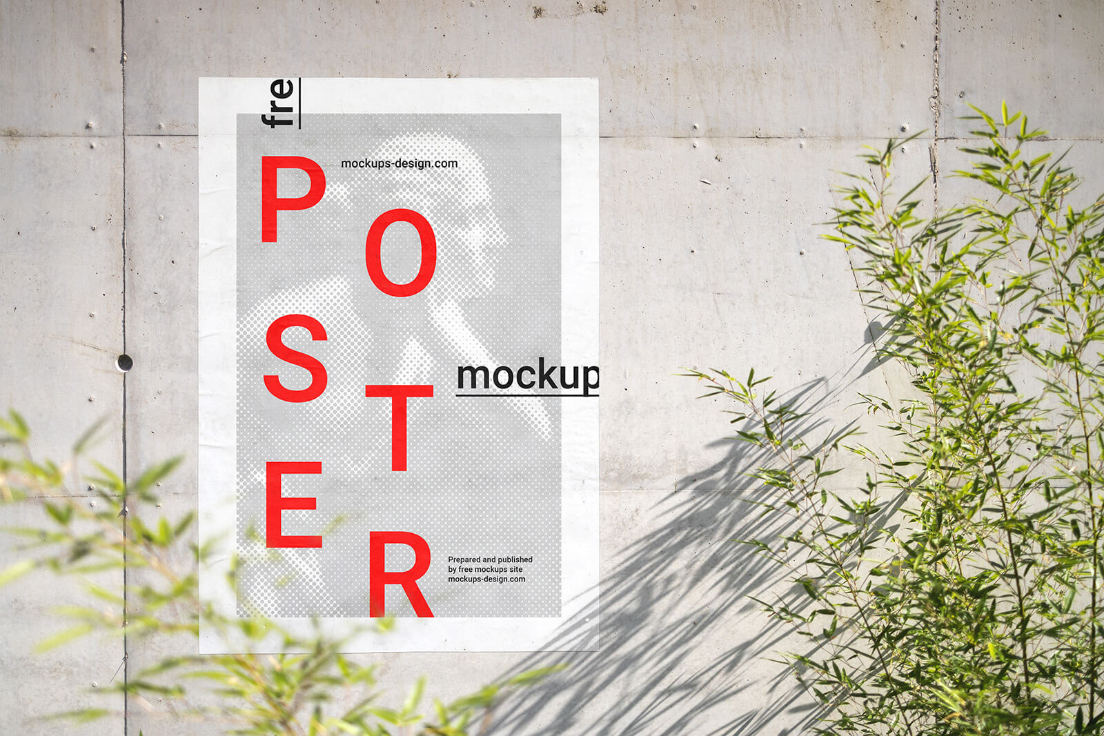 Free Street Wall Poster Mockup PSD - PsFiles