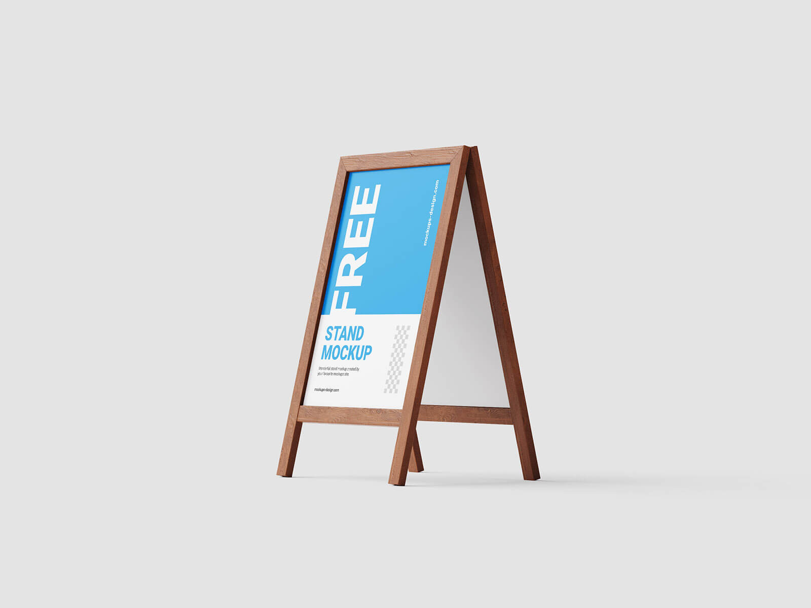 Free Outdoor Wooden A-Stand Stand Mockup PSD 3 set - PsFiles