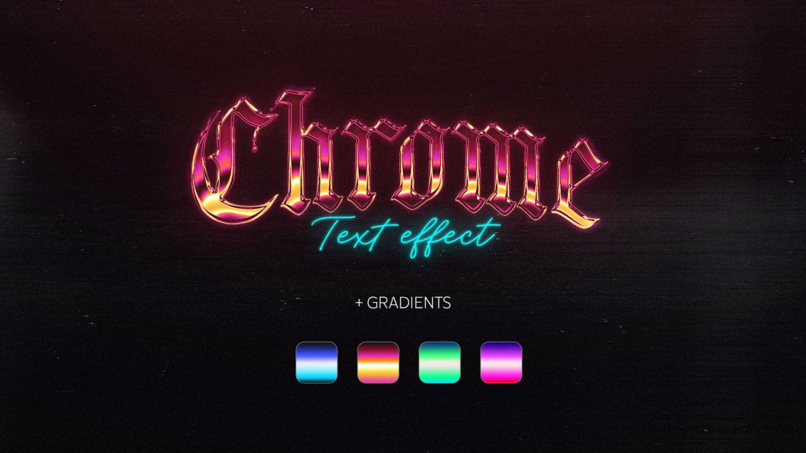 80s Chrome Free Photoshop Gradients .gdr file - PsFiles