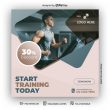 Free Fitness Training Social Media Post Design PSD Template 03 - PsFiles