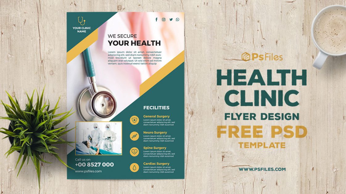 Health Clinic Free Flyer PSD Template 03 - PsFiles