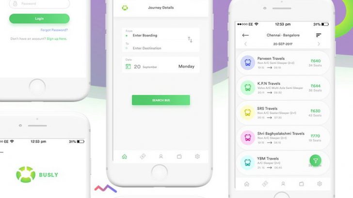 Free Bus Booking App UI Kit PSD - PsFiles