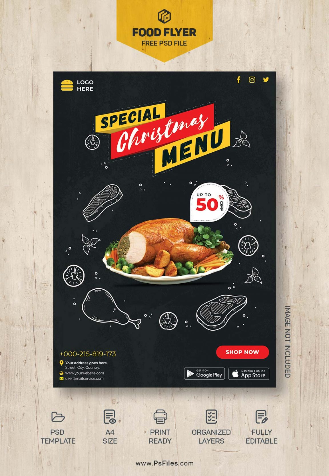 Free Special Food Menu Offer Flyer PSD Template Vol-7 - PsFiles
