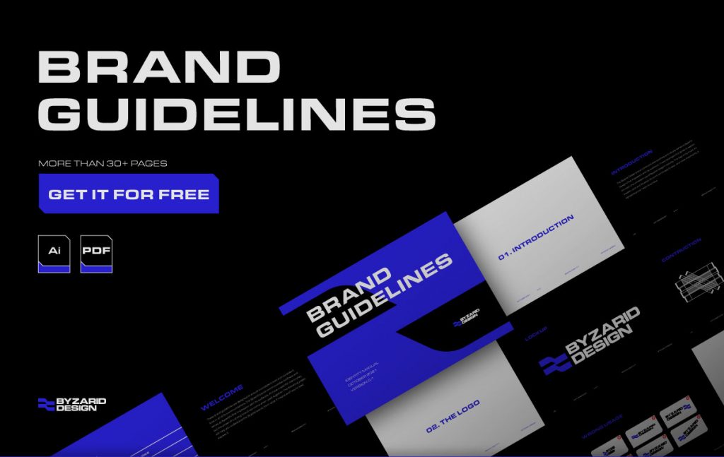 Free Brand Guidelines Template Download | Byzarid | Free PSD resources