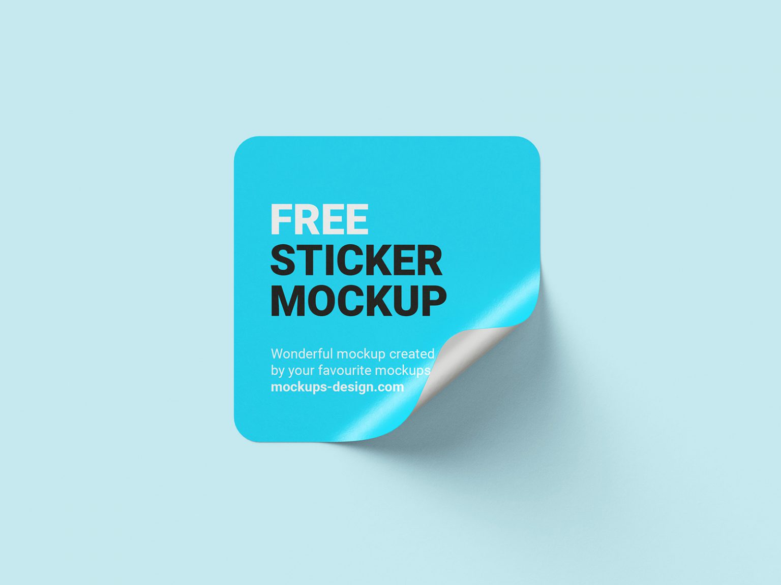 6 Free Square Sticker Mockup PSD set - PsFiles