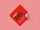6 Free Square Sticker Mockup PSD set - PsFiles