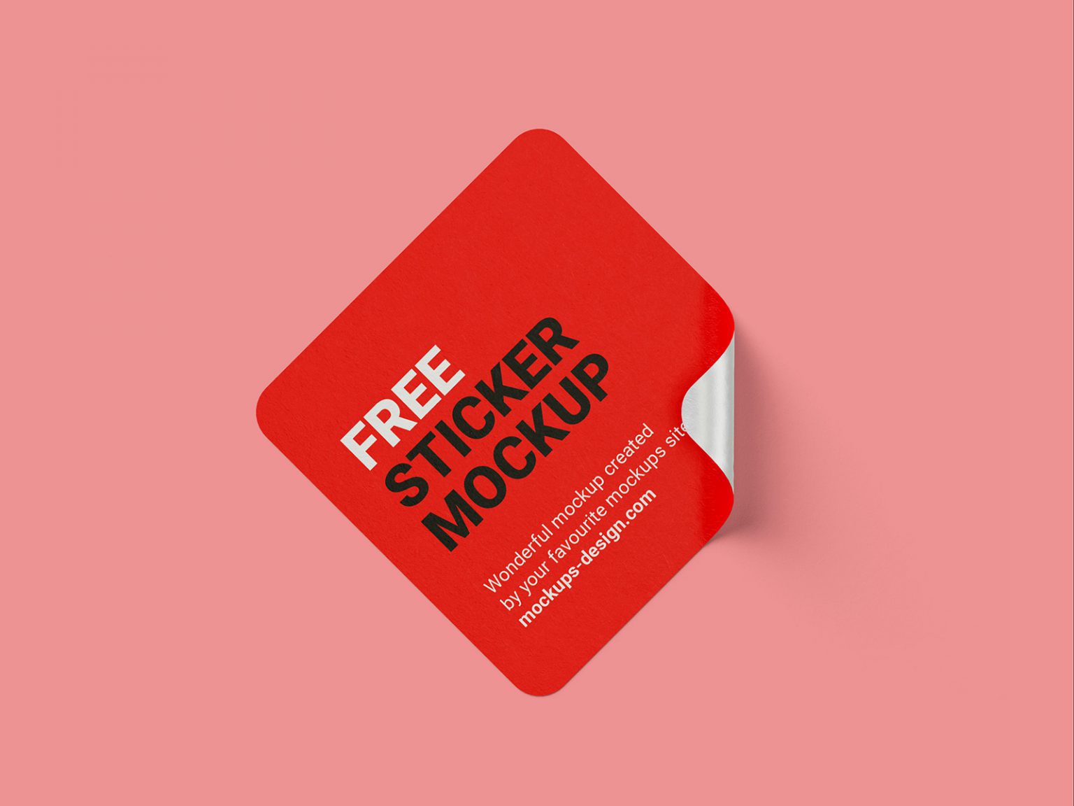 6 Free Square Sticker Mockup PSD set - PsFiles