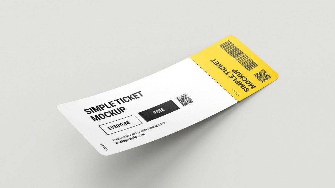 Free Event Ticket Mockup PSD - PsFiles