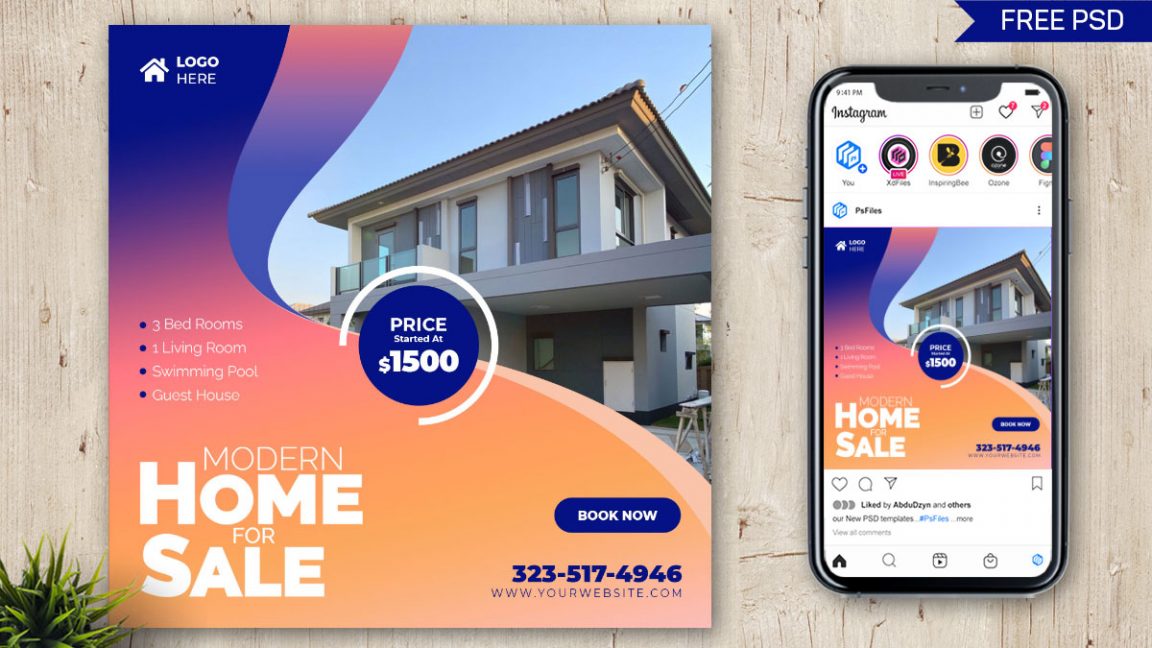 Free Construction Builders Social Media Post PSD Template - PsFiles