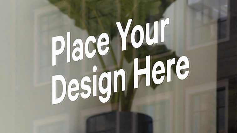 Free Window Logo Sticker Sign Mockup - Free Photoshop Files | PsFiles