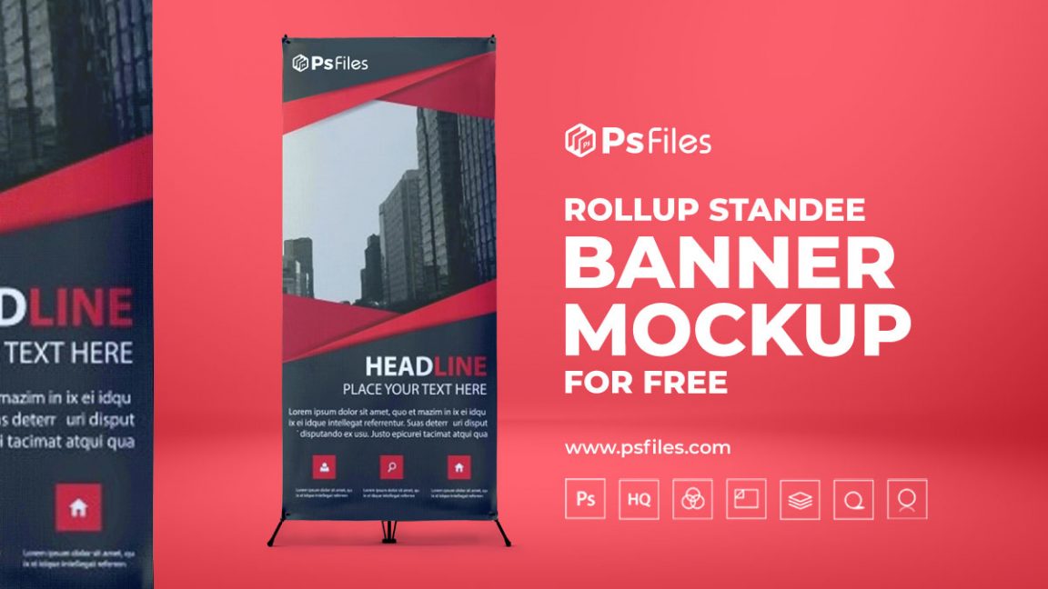 Free LED Display Standee Board Mockup PSD - PsFiles
