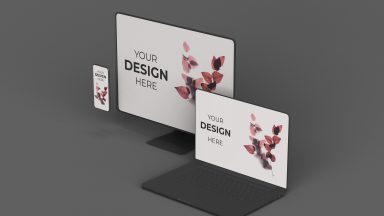 Free Multiple Screens Website Design Mockup PSD- PsFiles