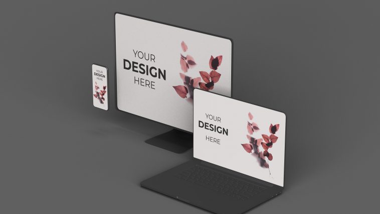 Free Responsive Screen Device Mockup PSD PSD - PsFiles