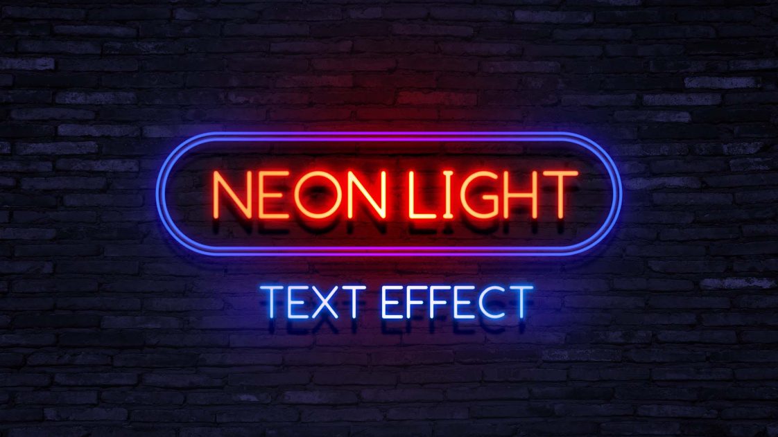 Free Neon Logo Mockup PSD - PsFiles