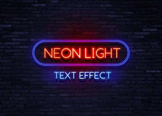 Free Neon Text Effect Mockup PSD - PsFiles