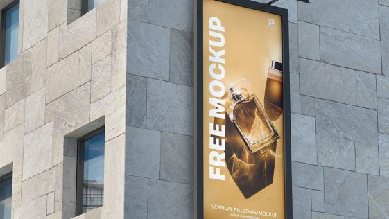 Free Square Building Sign Mockup PSD - PsFiles