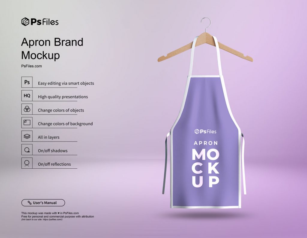 Realistic Free Apron Mockup PSD Template - PsFiles
