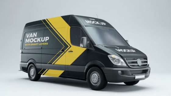 Free Mini Caddy Van Vehicle Branding Mockup PSD - PsFiles