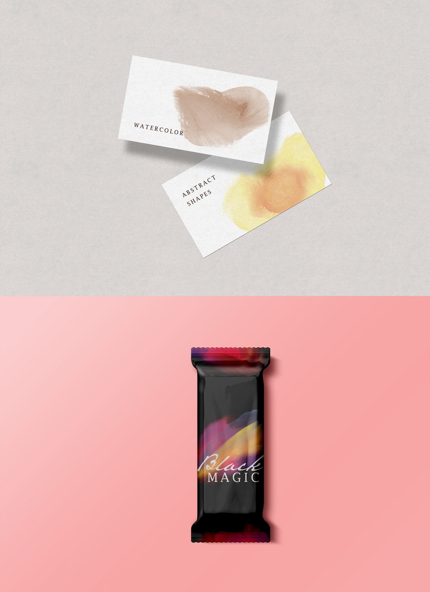 Free Watercolor Abstract Smudge Shapes (PNG) - PsFiles