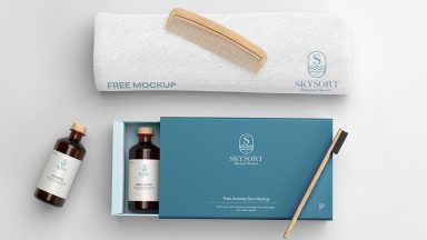 Free Take Away Gable Package Box Mockup PSD - PsFiles