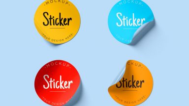 Free Personalized Label or Die Cut Sticker PSD Mockup - PsFiles