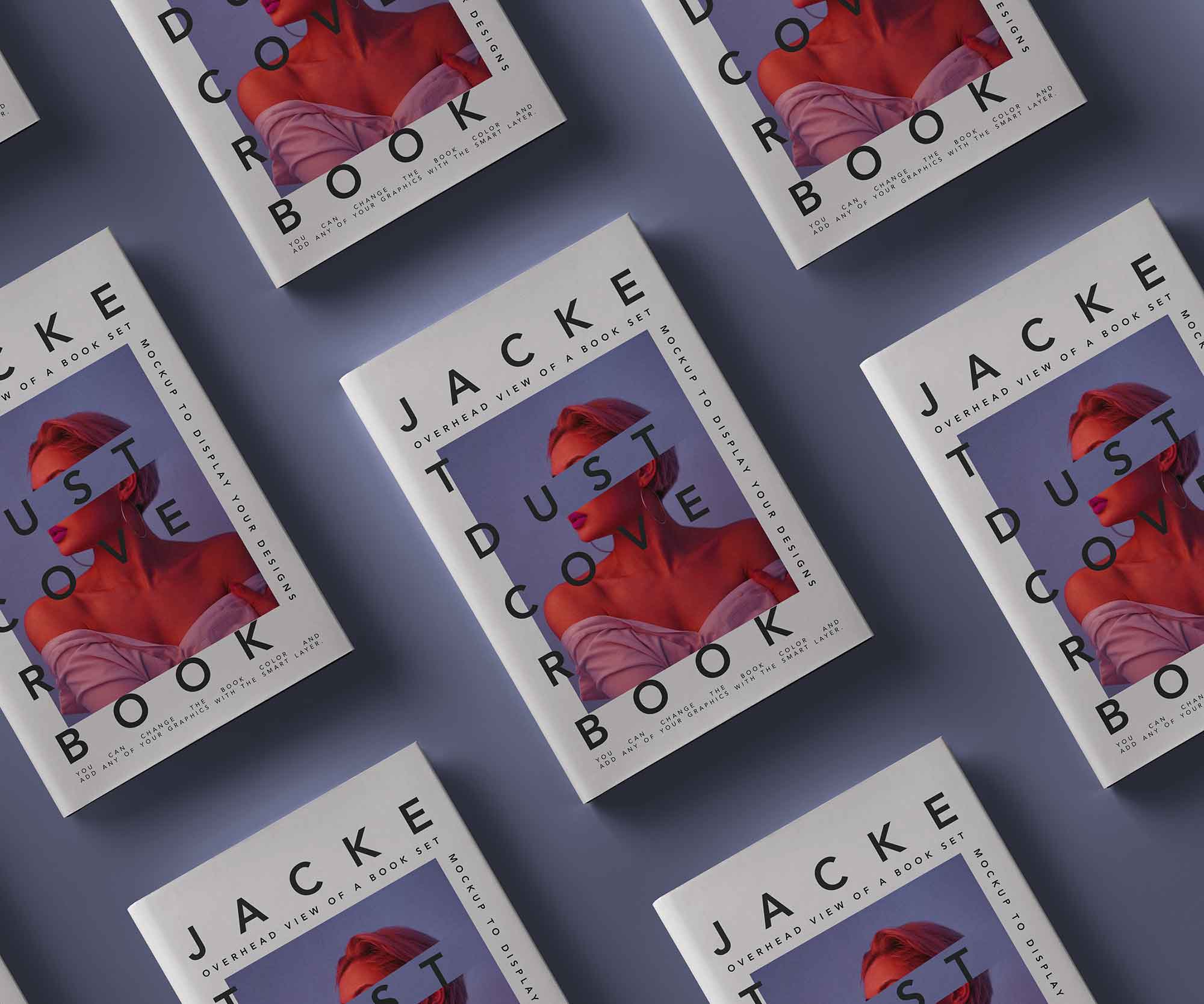 Free Book Cover Showcase Grid Mockup PSD - PsFiles