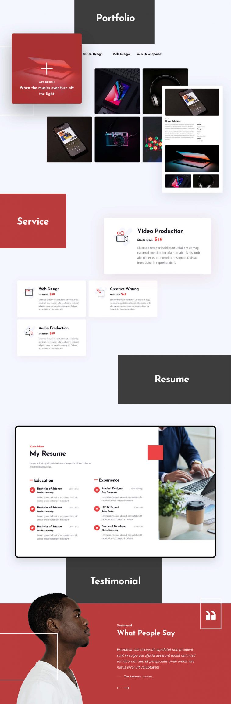 Free Free Personal Portfolio PSD Template - PsFiles