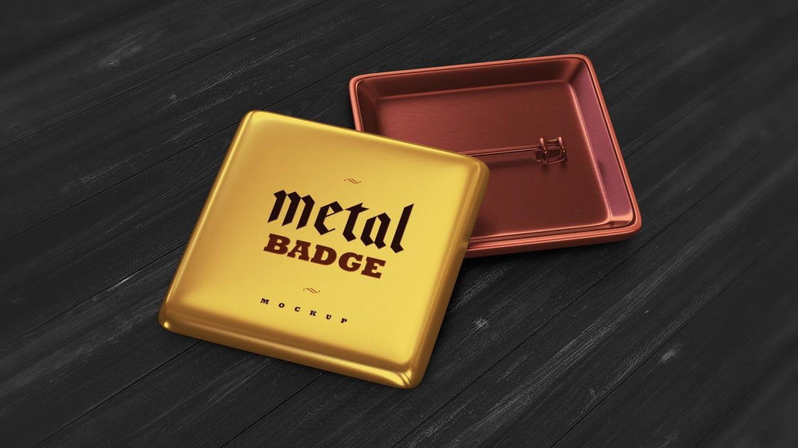 Free Hand Holding Free Pin Button Mockup PSD PSD - PsFiles