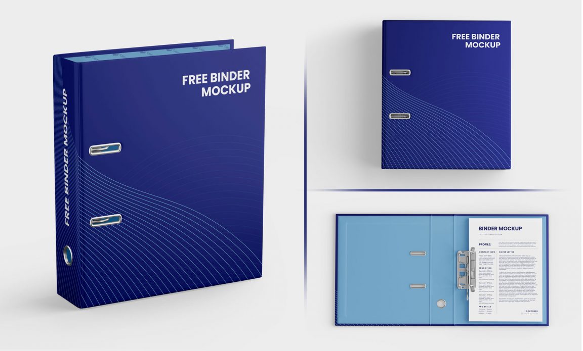 Free Ring Binder Mockup PSD Set - PsFiles