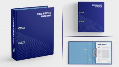 Free Two Ring Binder Folder Mockup Opened and Closed - PsFiles