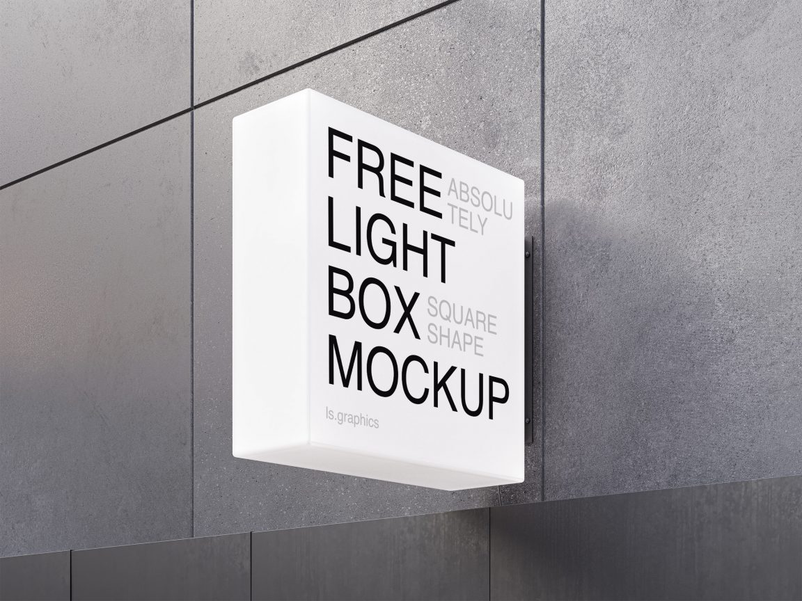 Lightbox Sign Mockup - PsFiles