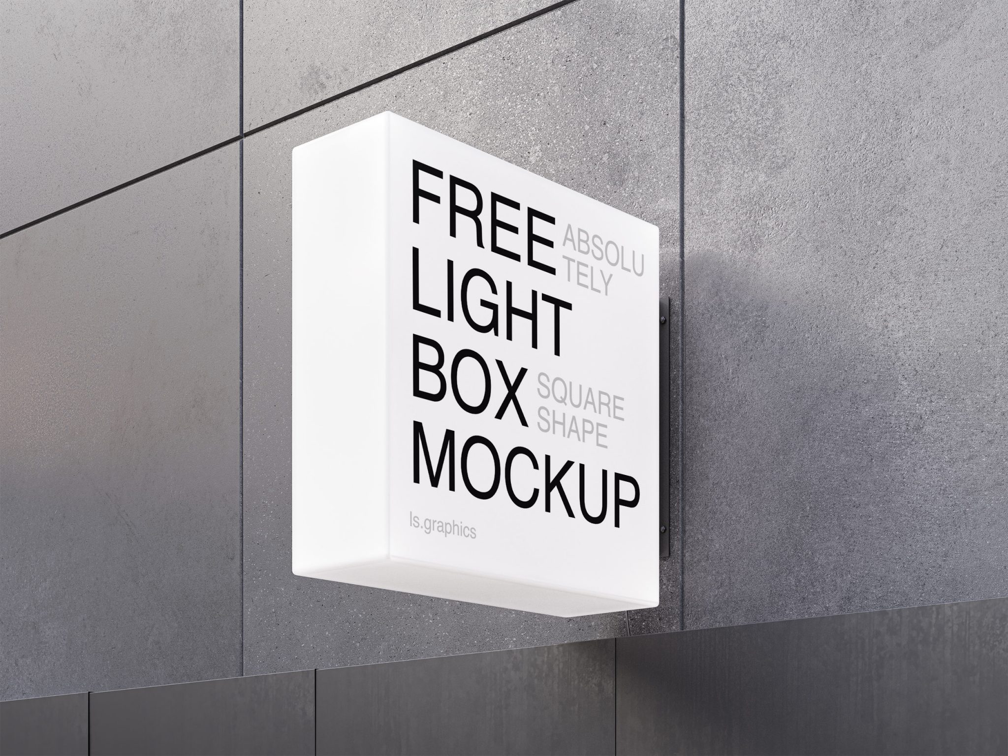 Lightbox Sign Mockup - PsFiles