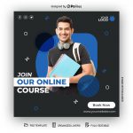 Free Online Course Social Media Post Design PSD Template - PsFiles