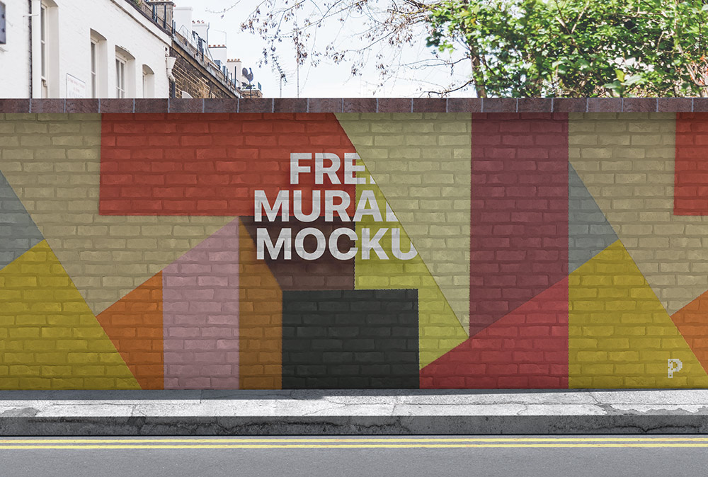 Free Street Mural Art Wall Mockup PSD - PsFiles