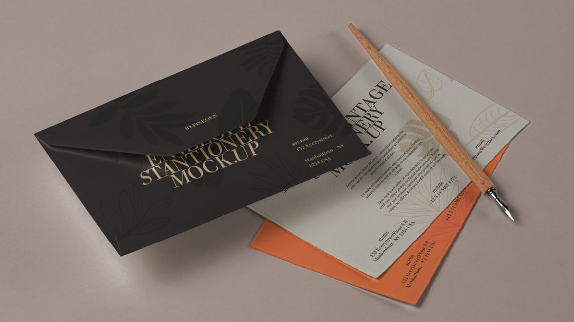 Free DL Size String Envelope PSD Mockup PSD - PsFiles