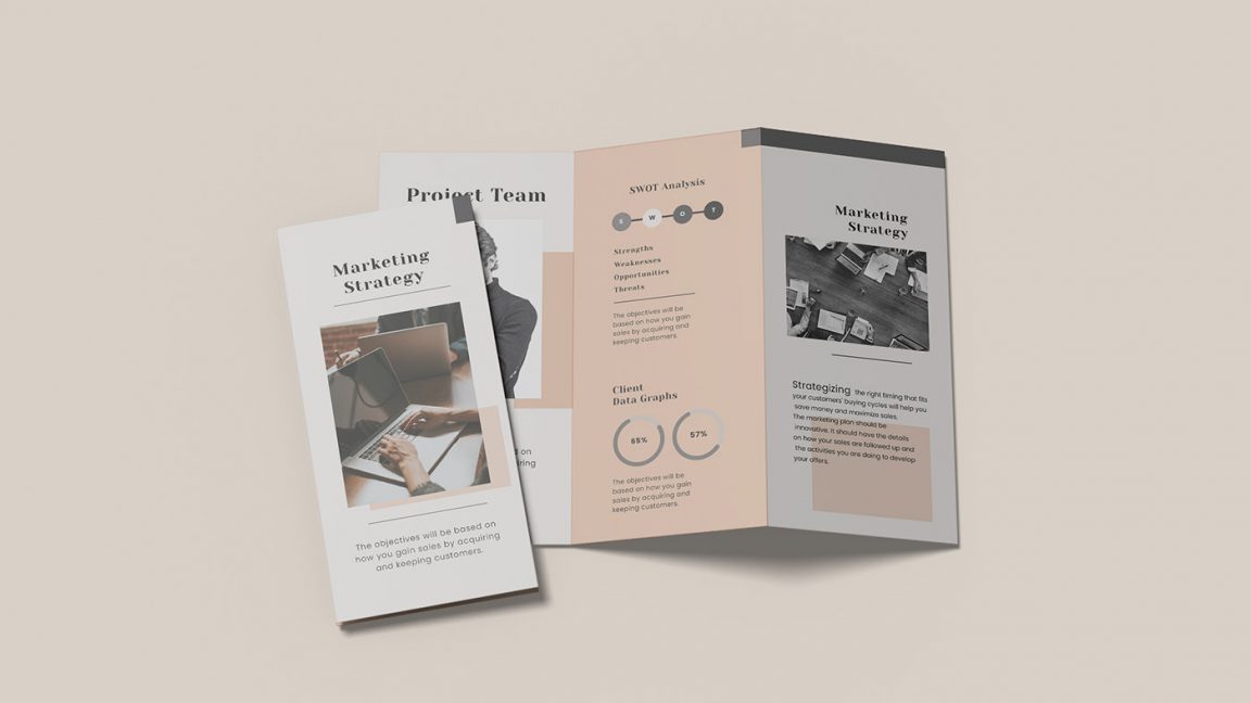 3 Free A4 Brochure Cover Mockup PSD set - PsFiles