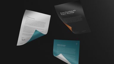 Free Floating Square Flyer Mockup PSD - PsFiles