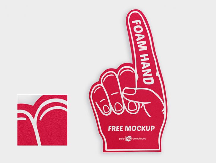 Free Foam Hand Mockup 3 PSD Set - PsFiles