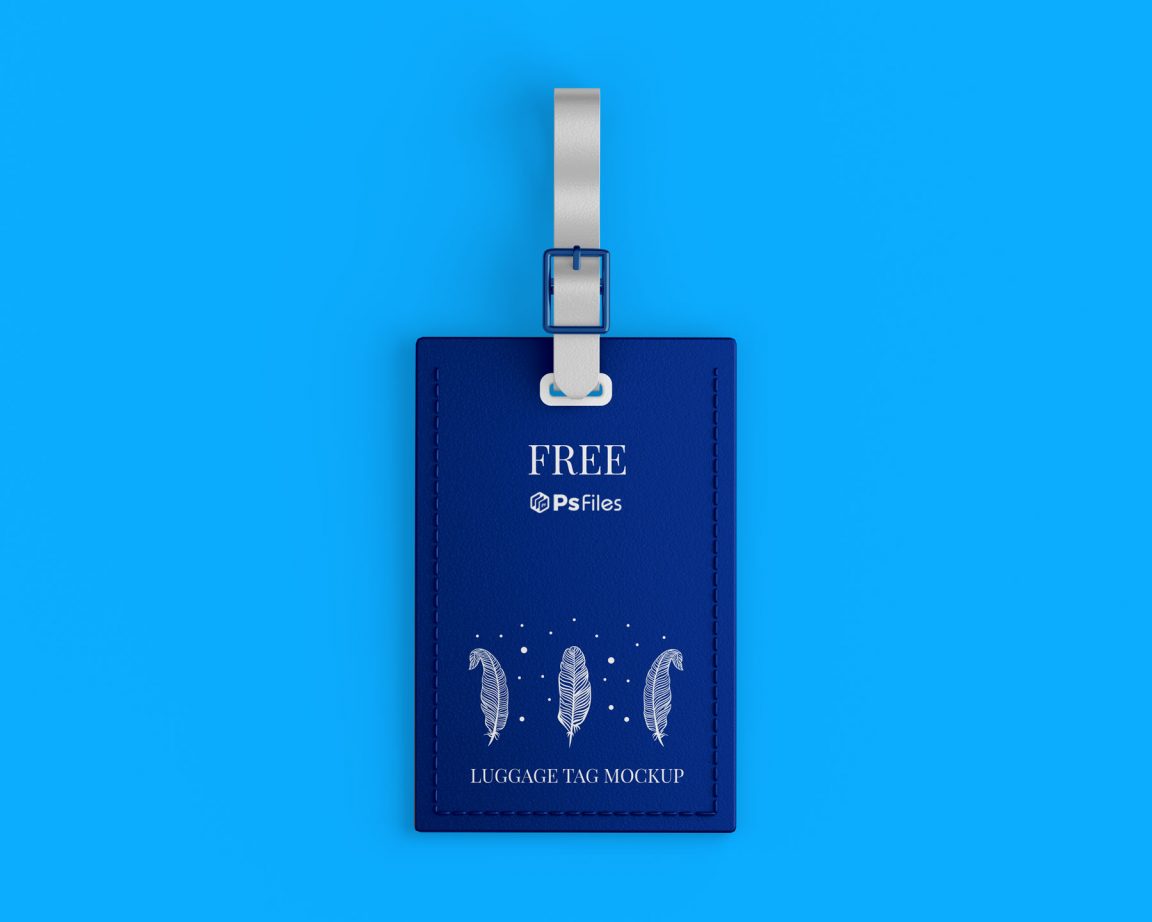 Free Luggage Bag Tag Mockup PSD Set - PsFiles