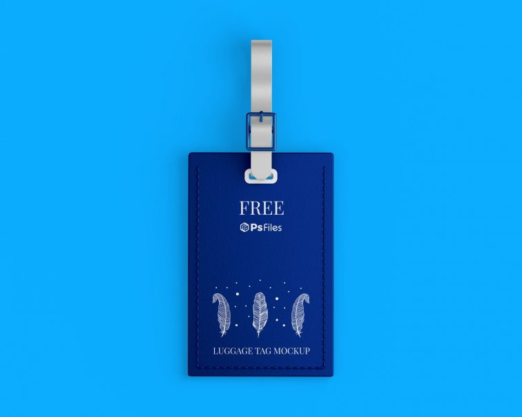 Free Luggage Bag Tag Mockup PSD Set - PsFiles