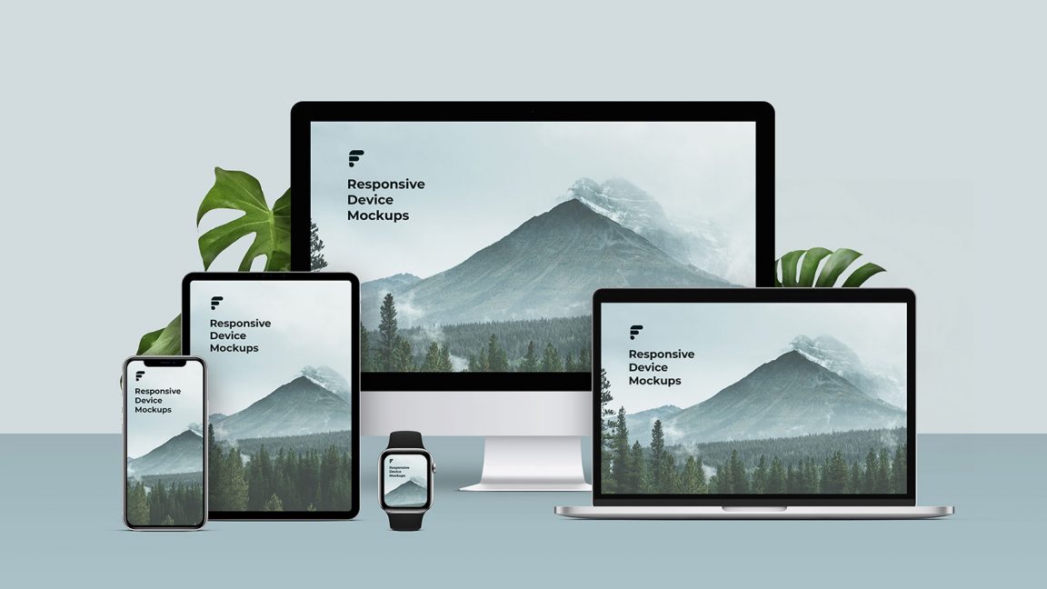 Free Multi Device Responsive Full Screen Website Mockup PSD- PsFiles