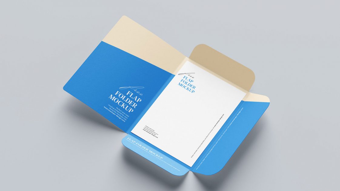 Free A4 File Folder Mockup Set - PsFiles