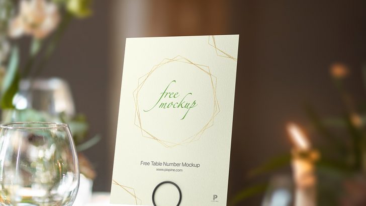 Free Reserved Table Stand Mockup PSD - PsFiles